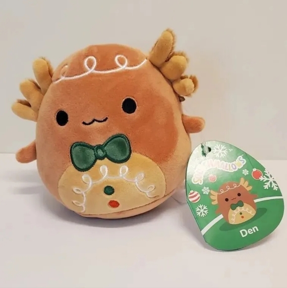 Squishmallows | Toys | Den The Gingerbread Axolotl Christmas ...